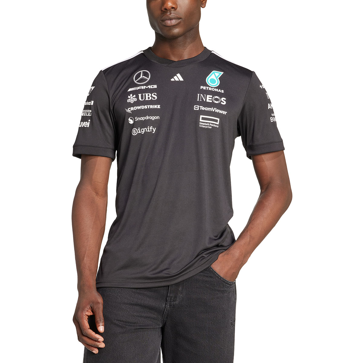 Remera Adidas Sportswear Piloto Amg Mercedes Petronas Hombre